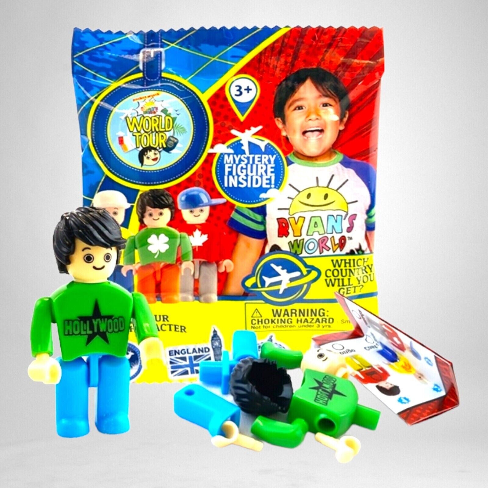 Ryan's World Fun Mini Mystery Blind Bag World Tour Mini Ryan Character ...