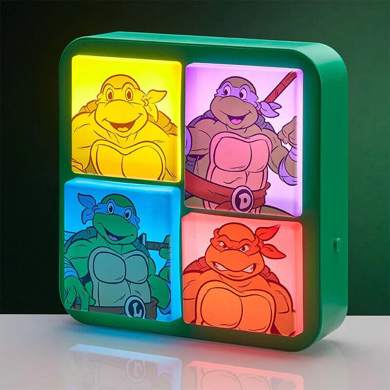 OFFICIAL Teenage Mutant Ninja Turtles Four Turtles 3D Desk Lamp Wall L ...