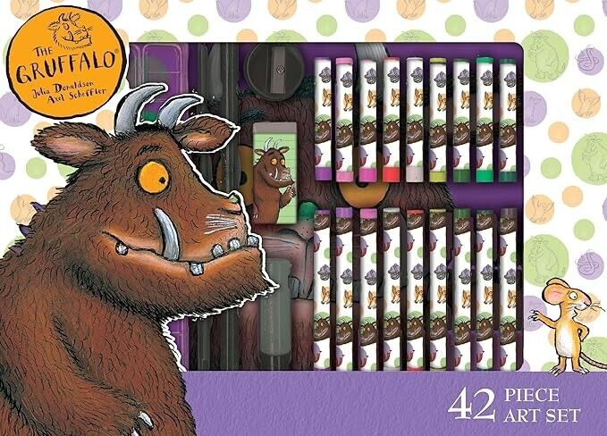 Room On The Broom The Gruffalo Percy The Park Keeper 42 Piece Art Set ...