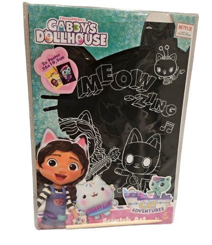 Gabby's Dollhouse Gabbys scratching SCRATCH ART GOING FAST XMAS GIFT S ...